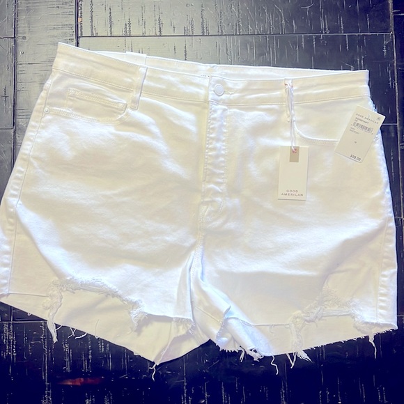 Good American | Shorts | Good American White Jean Shorts | Poshmark